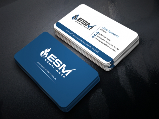 Business Card Design #9 | 'ESM Compliance Pty Ltd' design project ...