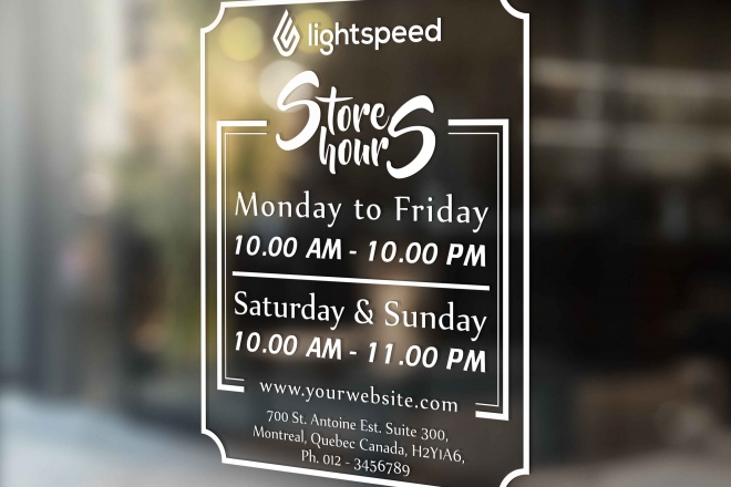 Poster Design #102 | 'Store Business Hours Sign' design project ...
