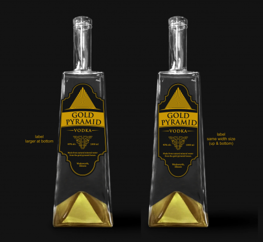 Label Design #56 | 'Gold Pyramid Vodka' design project | DesignContest