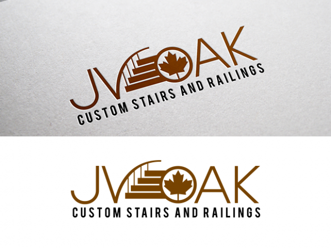Logo Design #21 | 'JV OAK Custom Stairs and Railings' design project ...