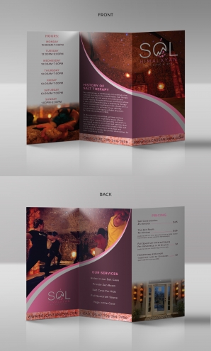 Flyer Design #1 | 'Sól Himalayan Salt Cave and Spa' design project ...