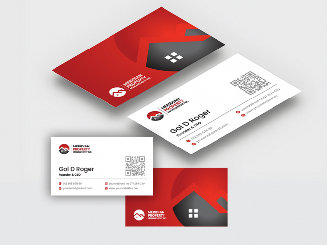 Business Card Design #8 | 'Meridian Business Cards' design project ...